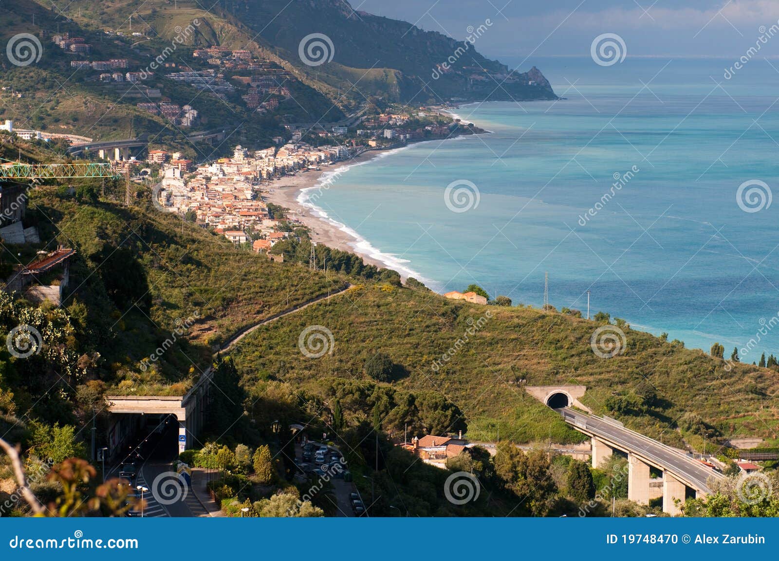 Beautiful coast of Sicily. stock photo. Image of resort - 19748470