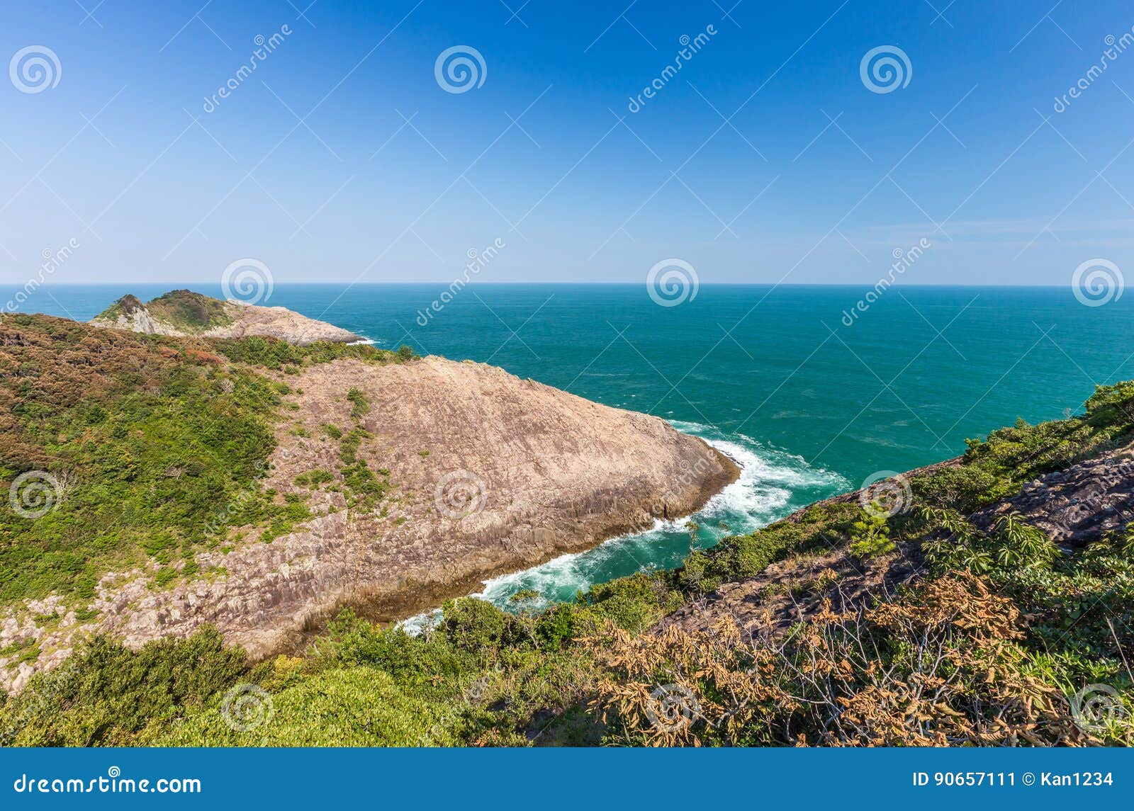 Beautiful Coastline of Hyuga Cape in Miyazaki, Kyushu. Stock Image ...
