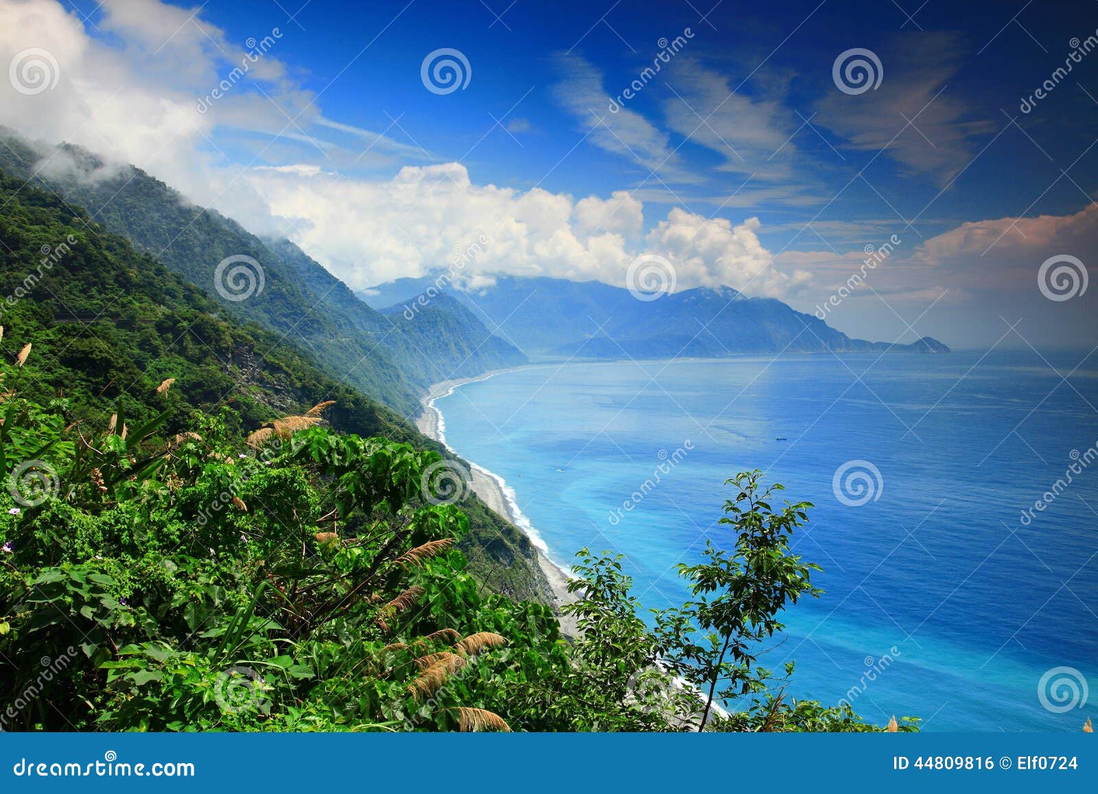 Beautiful Coastline in Yilan, Taiwan Stock Photo - Image of relax ...