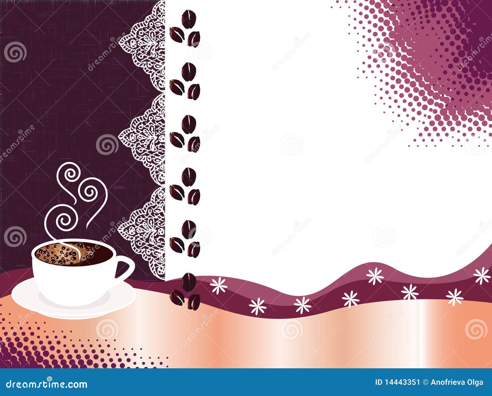 Beautiful Coffee Background Stock Illustration - Illustration of ...