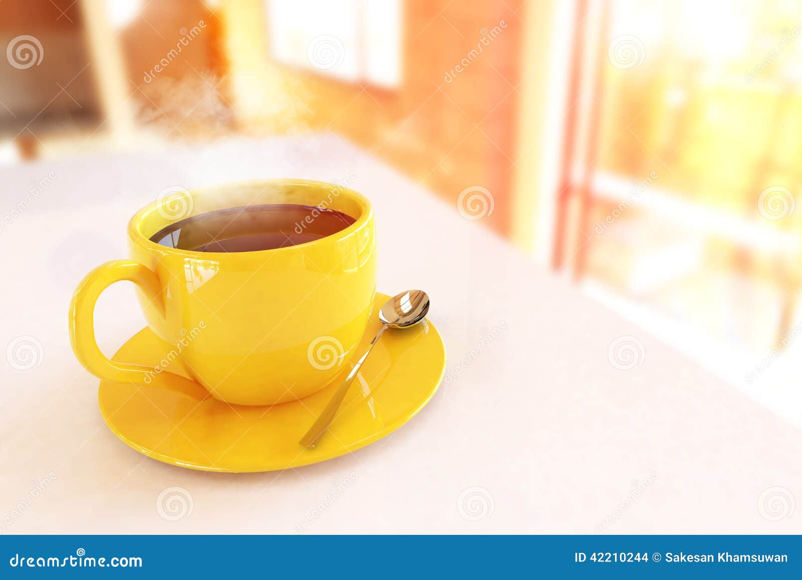 Beautiful Coffee Cup stock photo. Image of froth, plate - 42210244
