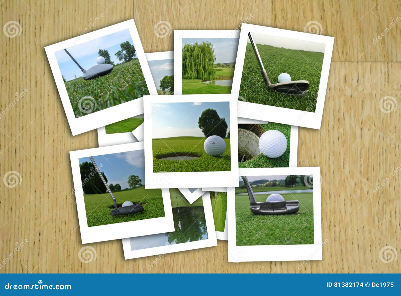 Beautiful Collage of Golf Photos in Various Format Stock Photo - Image ...