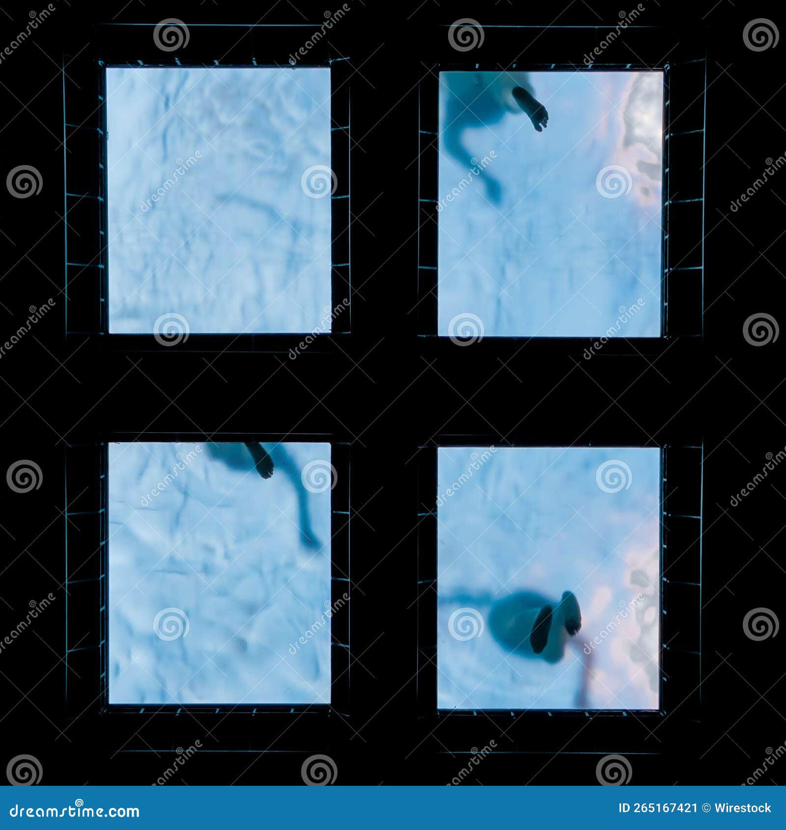 Beautiful Collage of People Swimming in the Pool Stock Image - Image of ...