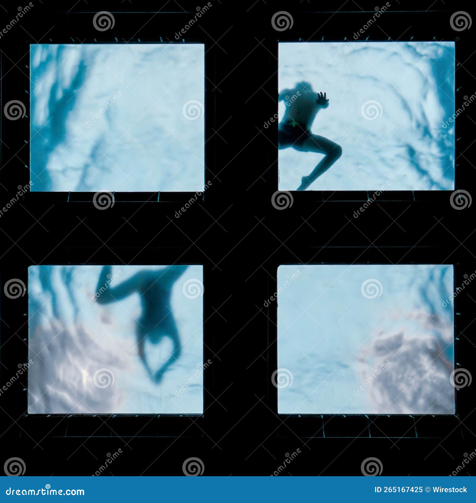 Beautiful Collage of People Swimming in the Pool Stock Image - Image of ...