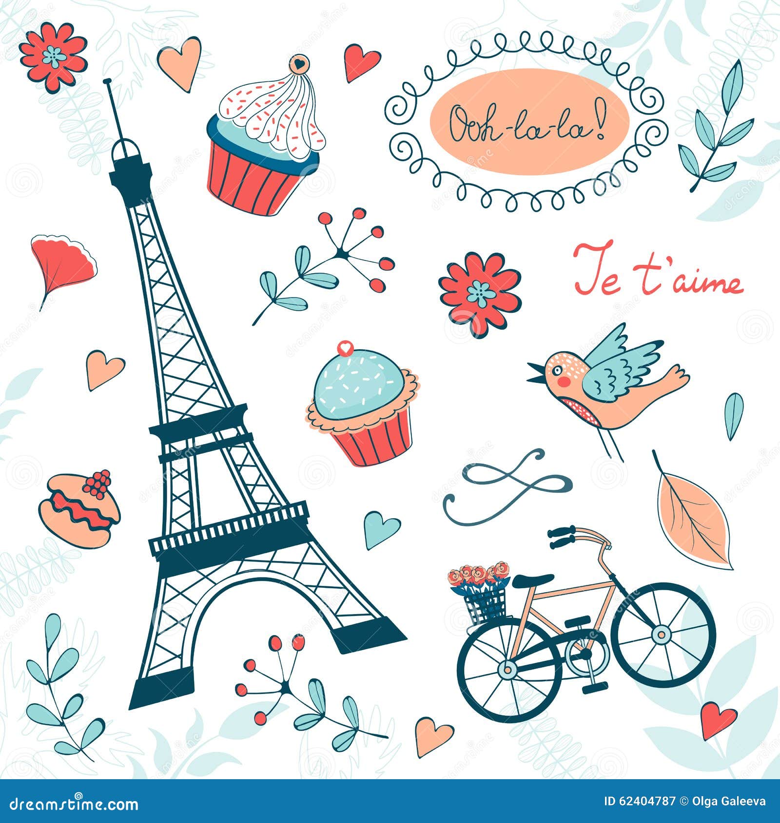 Beautiful Collection of Paris Related Graphic Stock Vector ...