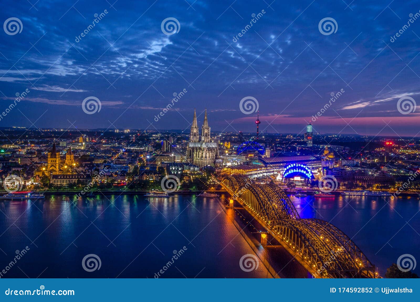 Beautiful Cologne Cathedral Seen from Koln Tower, Cologne Germany ...