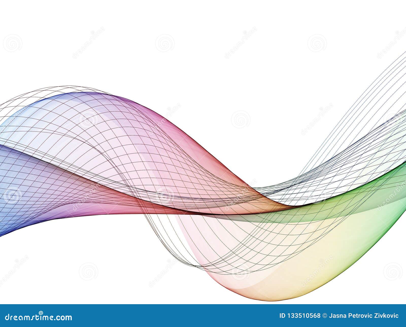 Color Abstract Waves Design Stock Illustration - Illustration of blue ...