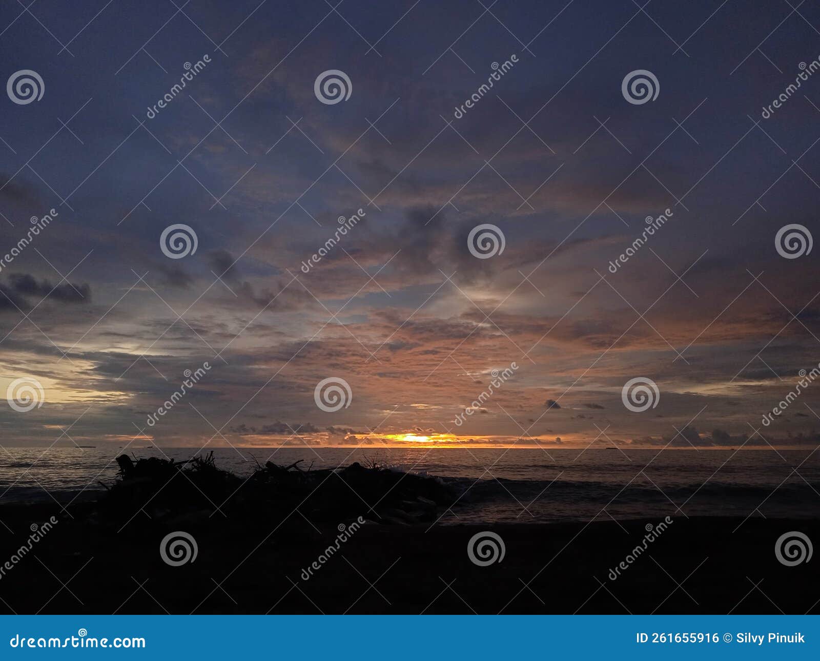 Beautiful Color Combination of the Evening Sky Stock Photo - Image of ...