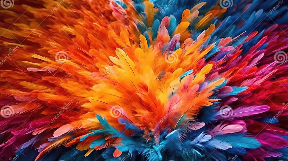 Beautiful Color Explosion of Different Powders, Ai Generated Image ...