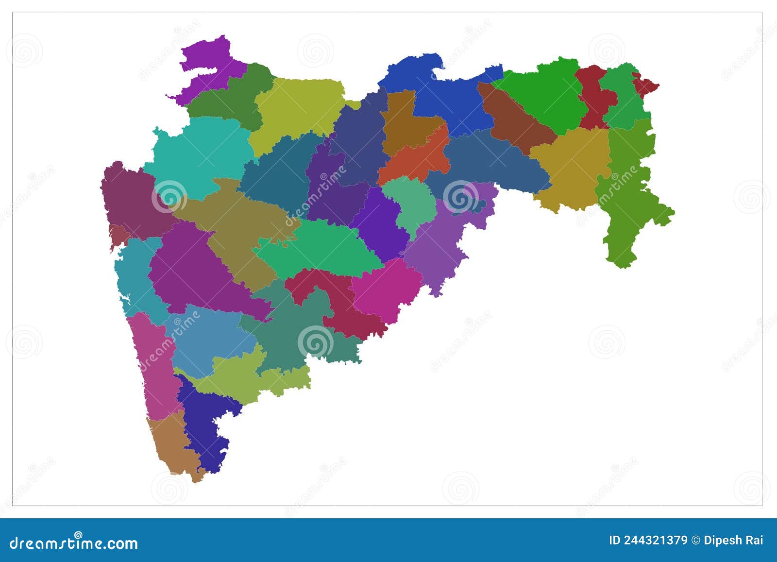 India State Map Vector Illustration. States Are Fill With Color In ... India State Map Vector Illustration. States Are Fill With Color In ...