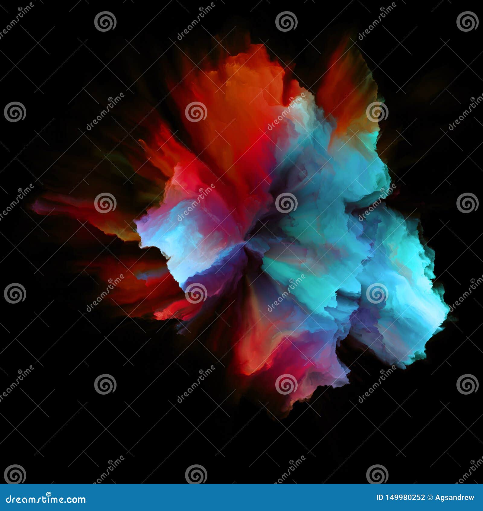 Beautiful Color Splash Explosion Stock Illustration - Illustration of ...