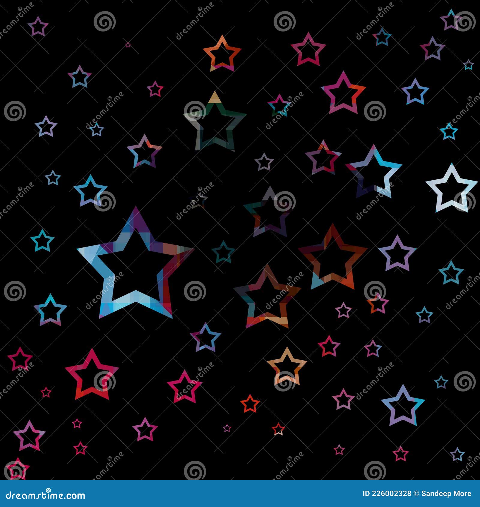 Beautiful Color Star Background in New Modern Style Stock Illustration ...