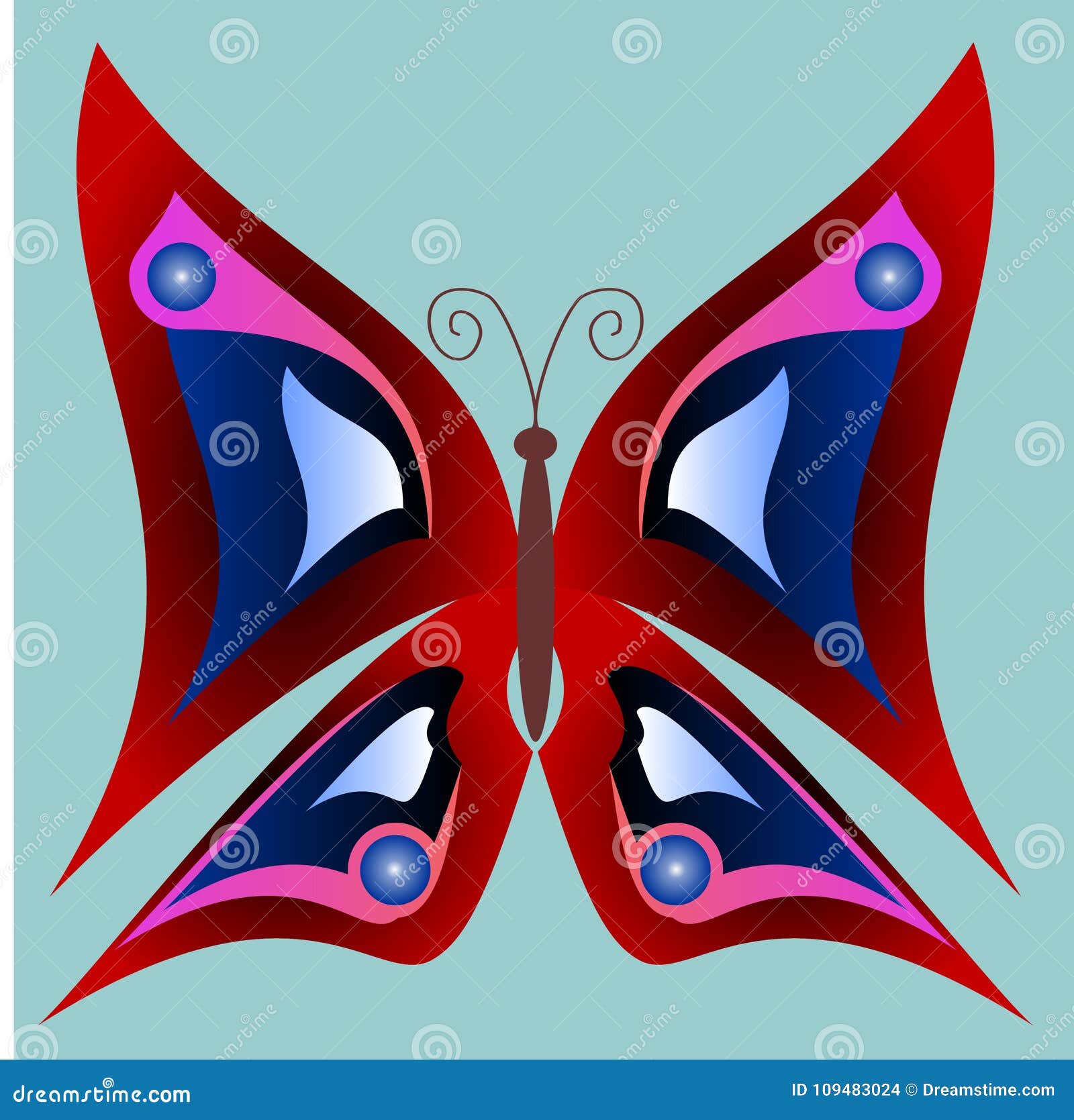 Beautiful Colored Butterfly. Vector Illustration. Stock Vector ...