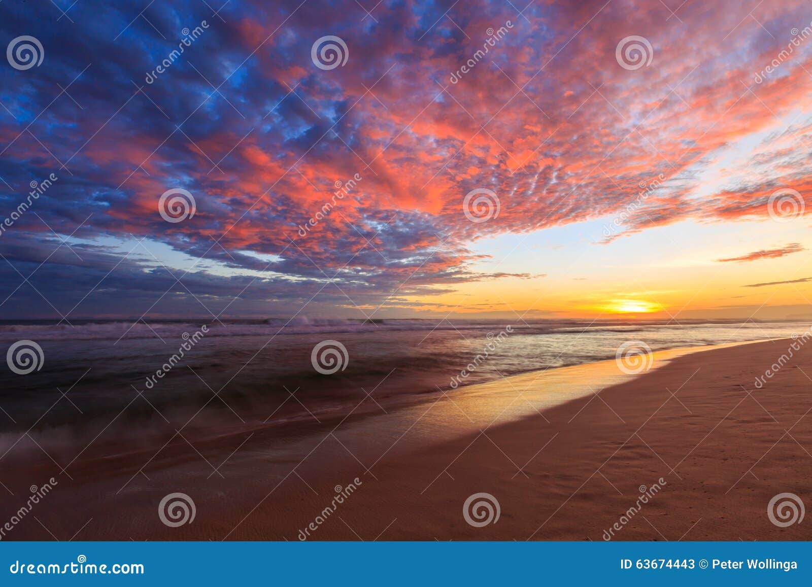 Beautiful Colored Clouds at the Beach at Sunset Stock Image - Image of ...