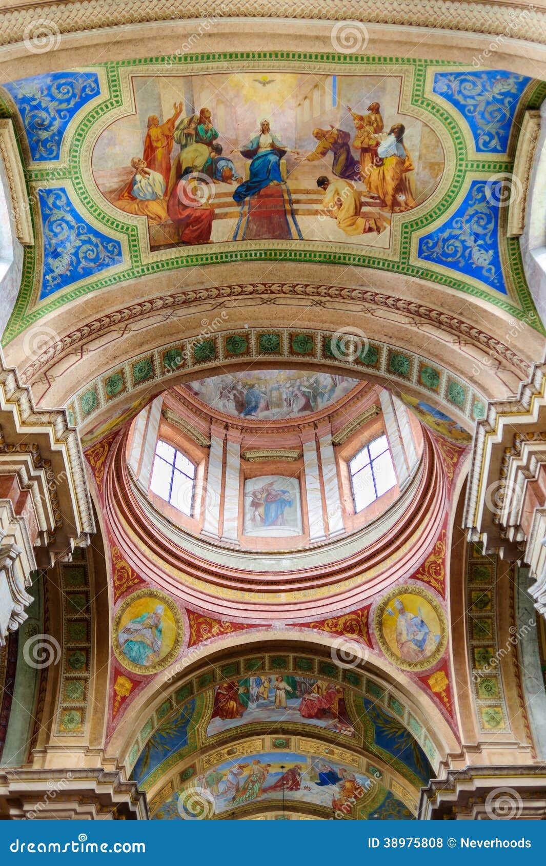 Beautiful Colored Dome of the Basilica Stock Photo - Image of edwin ...