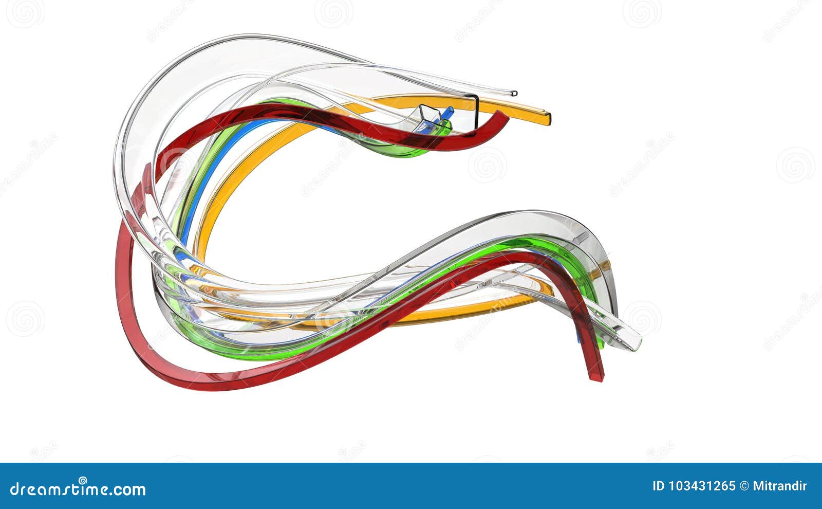 Beautiful Colored Glass Abstract Sweeping Structure Stock Illustration ...