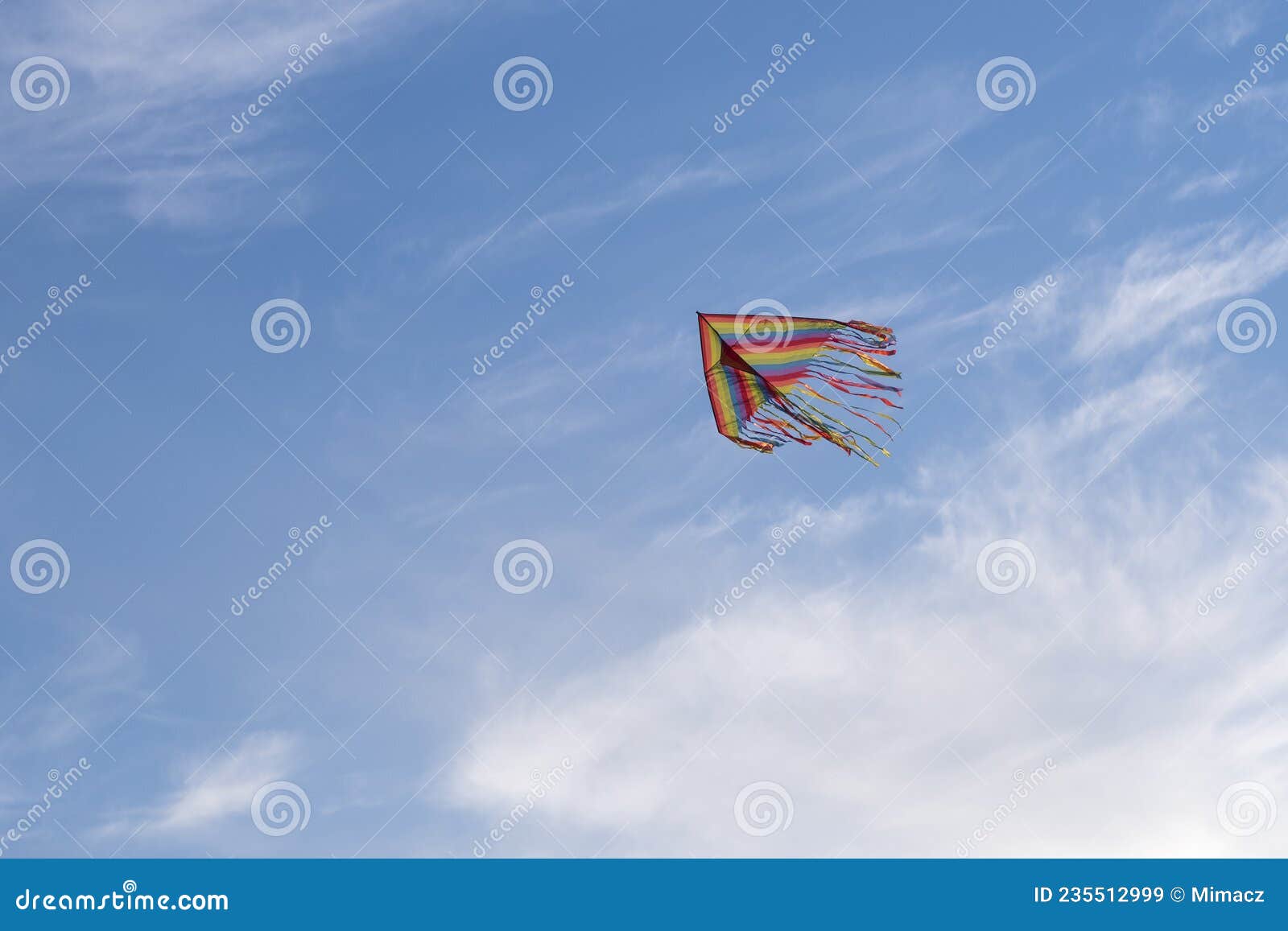 Beautiful Colored Kite Fluttering in the Air Stock Image - Image of ...