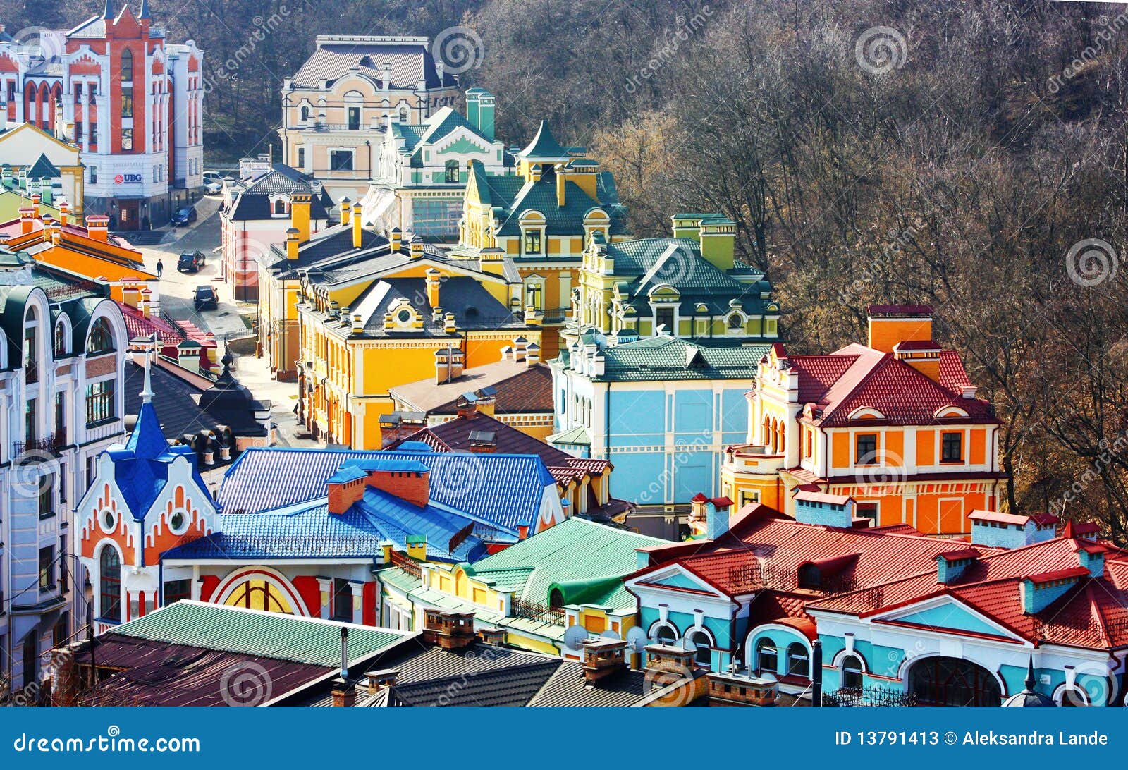 Beautiful Colored Little Buildings of Podol Editorial Stock Photo ...