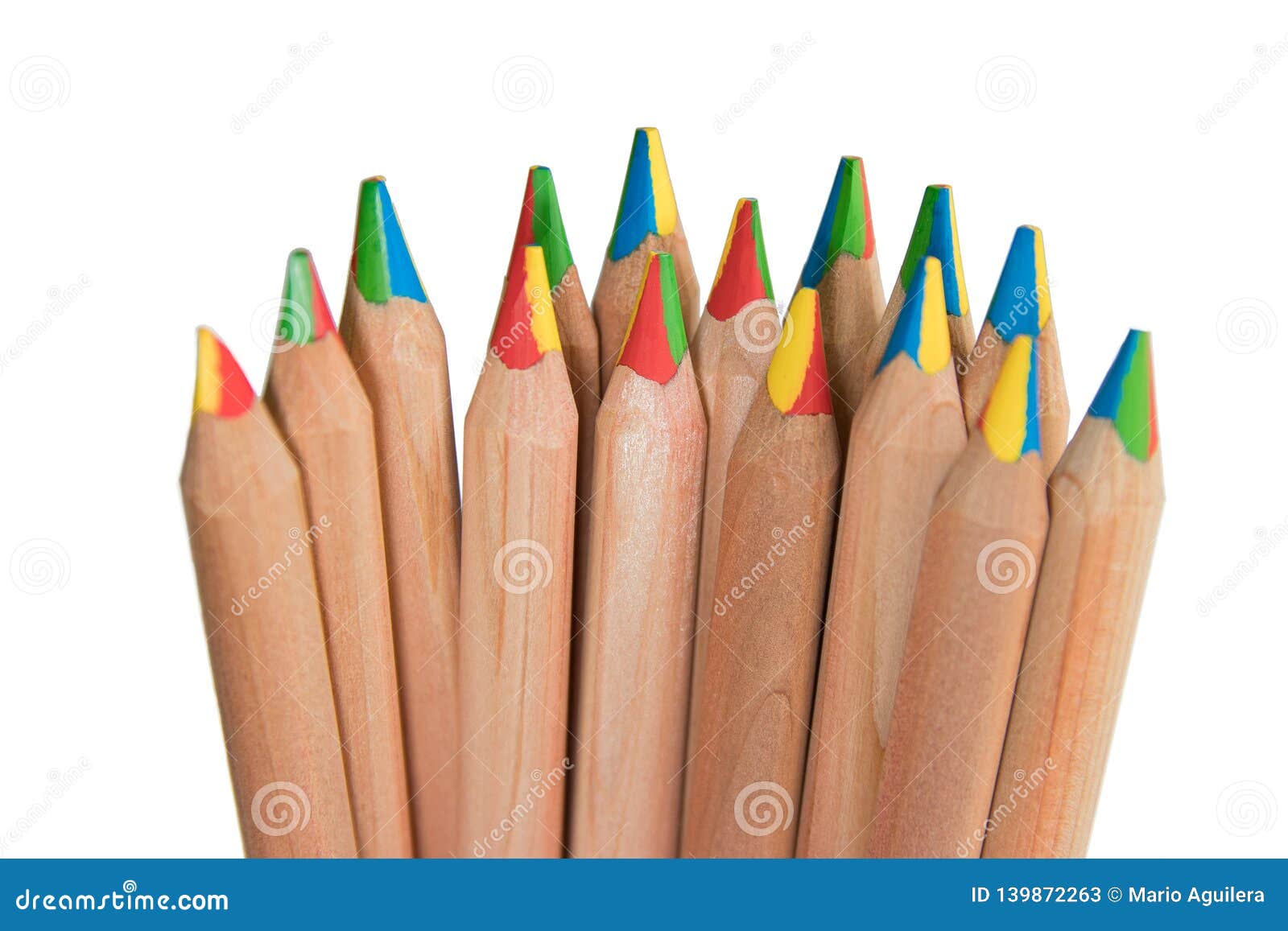 Beautiful Colored Pencils with Multicolored Tip Stock Image - Image of ...
