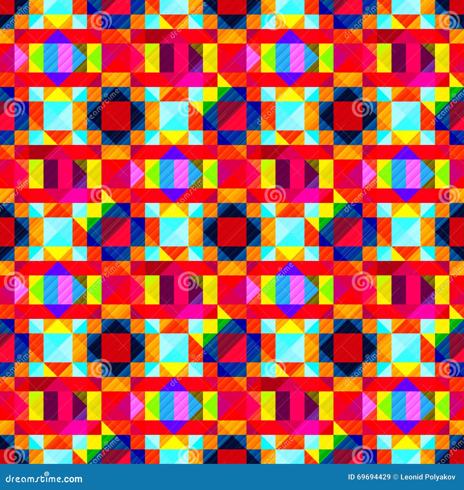 Beautiful Colored Polygons Abstract Geometric Seamless Pattern Stock ...