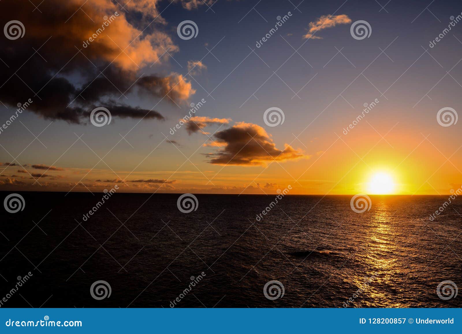 Beautiful Colored Sunset stock image. Image of horizon - 128200857