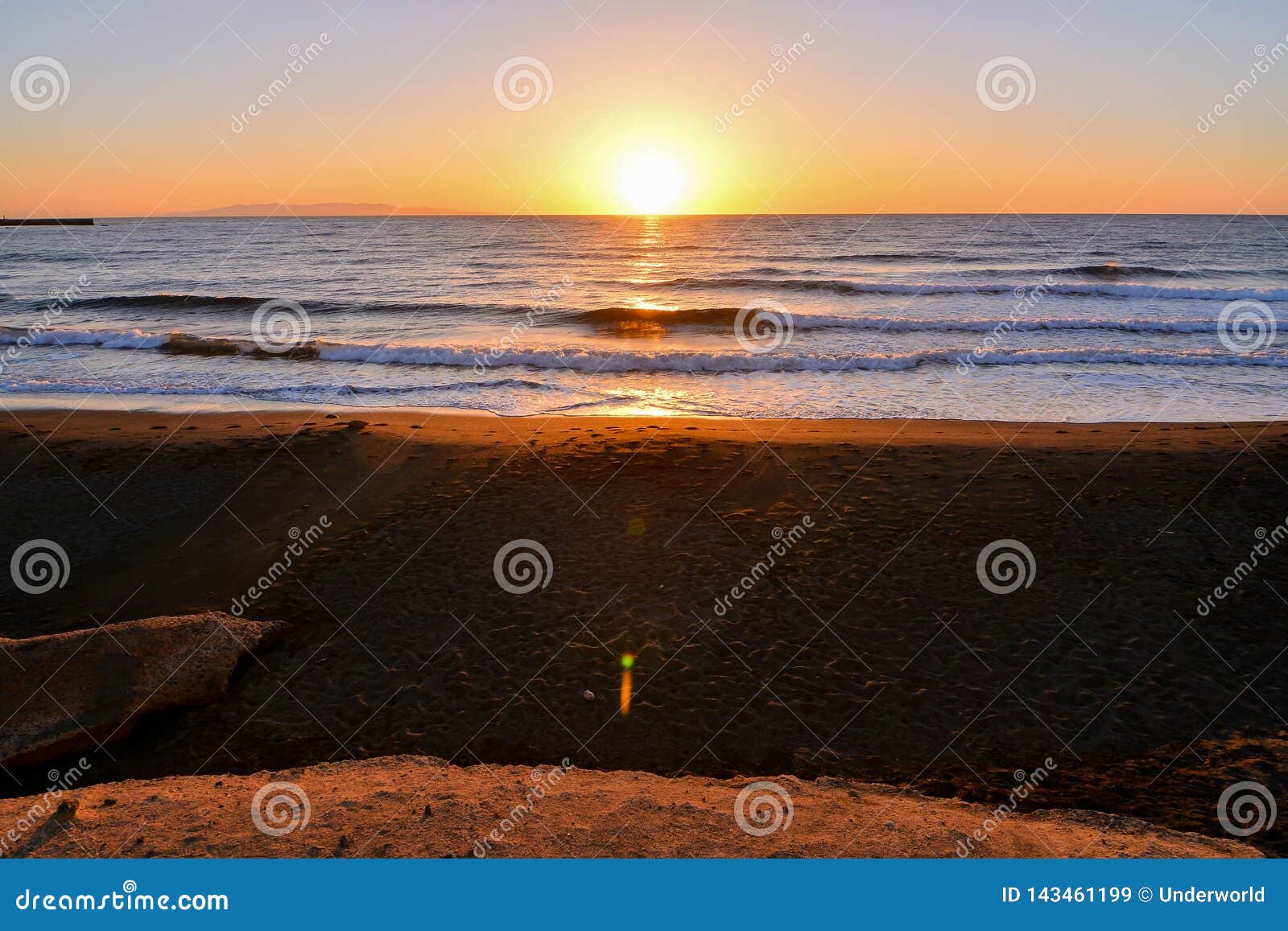 Beautiful Colored Sunset stock image. Image of beautiful - 143461199
