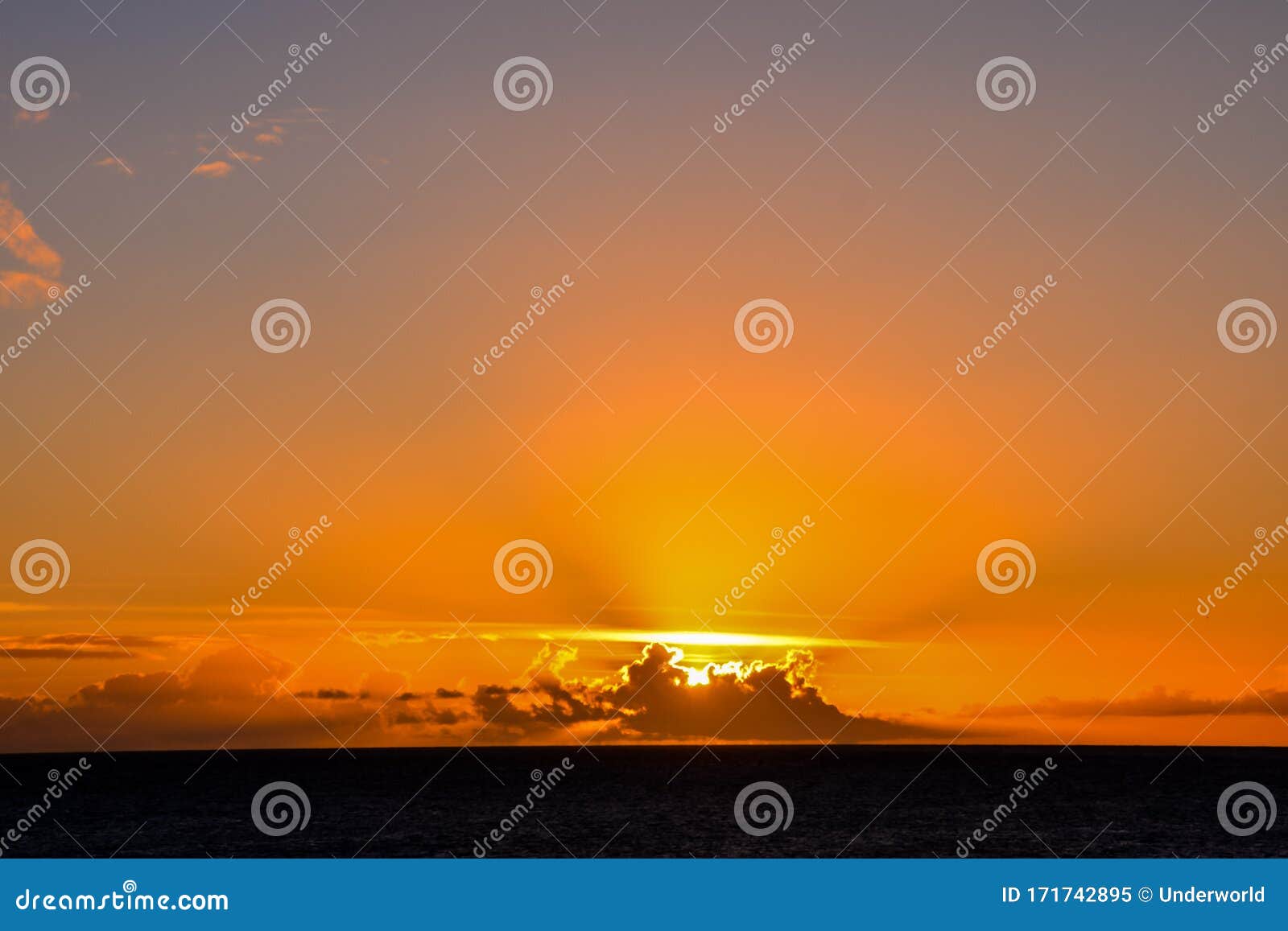Beautiful Colored Sunset stock image. Image of blue - 171742895