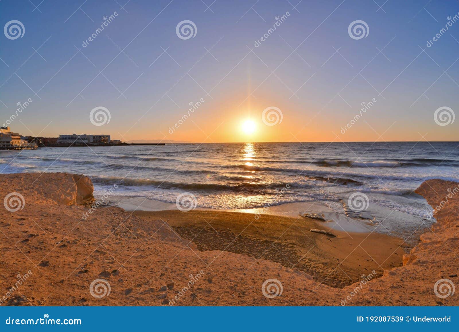 Beautiful Colored Sunset stock image. Image of light - 192087539
