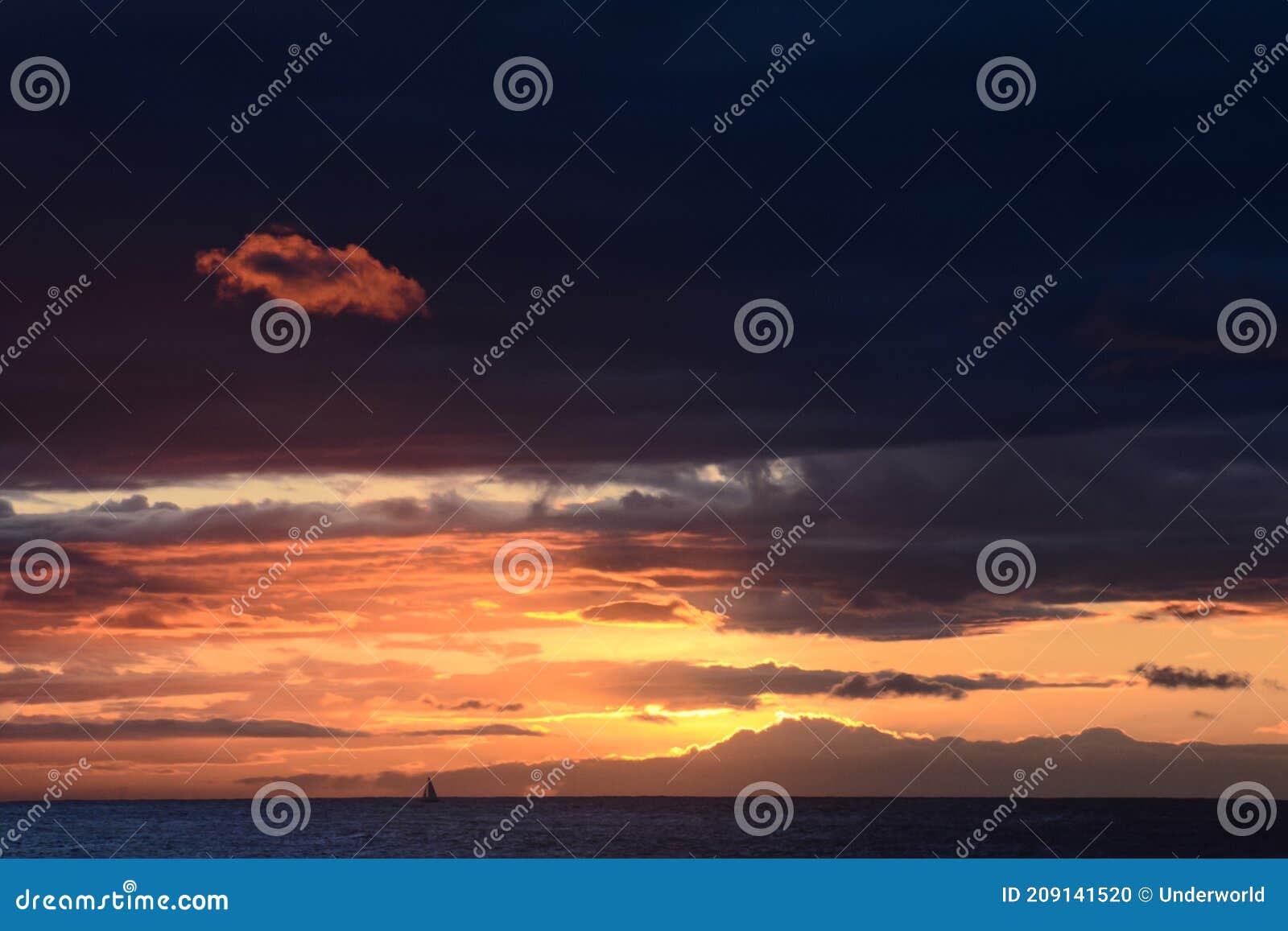 Beautiful Colored Sunset stock photo. Image of light - 209141520