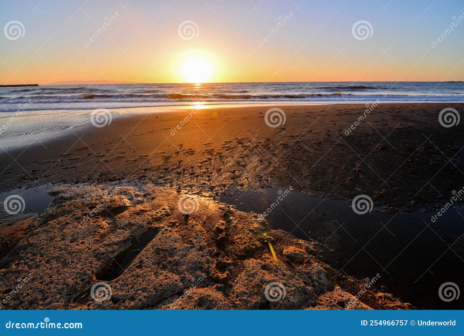 Beautiful Colored Sunset stock image. Image of sunset - 254966757