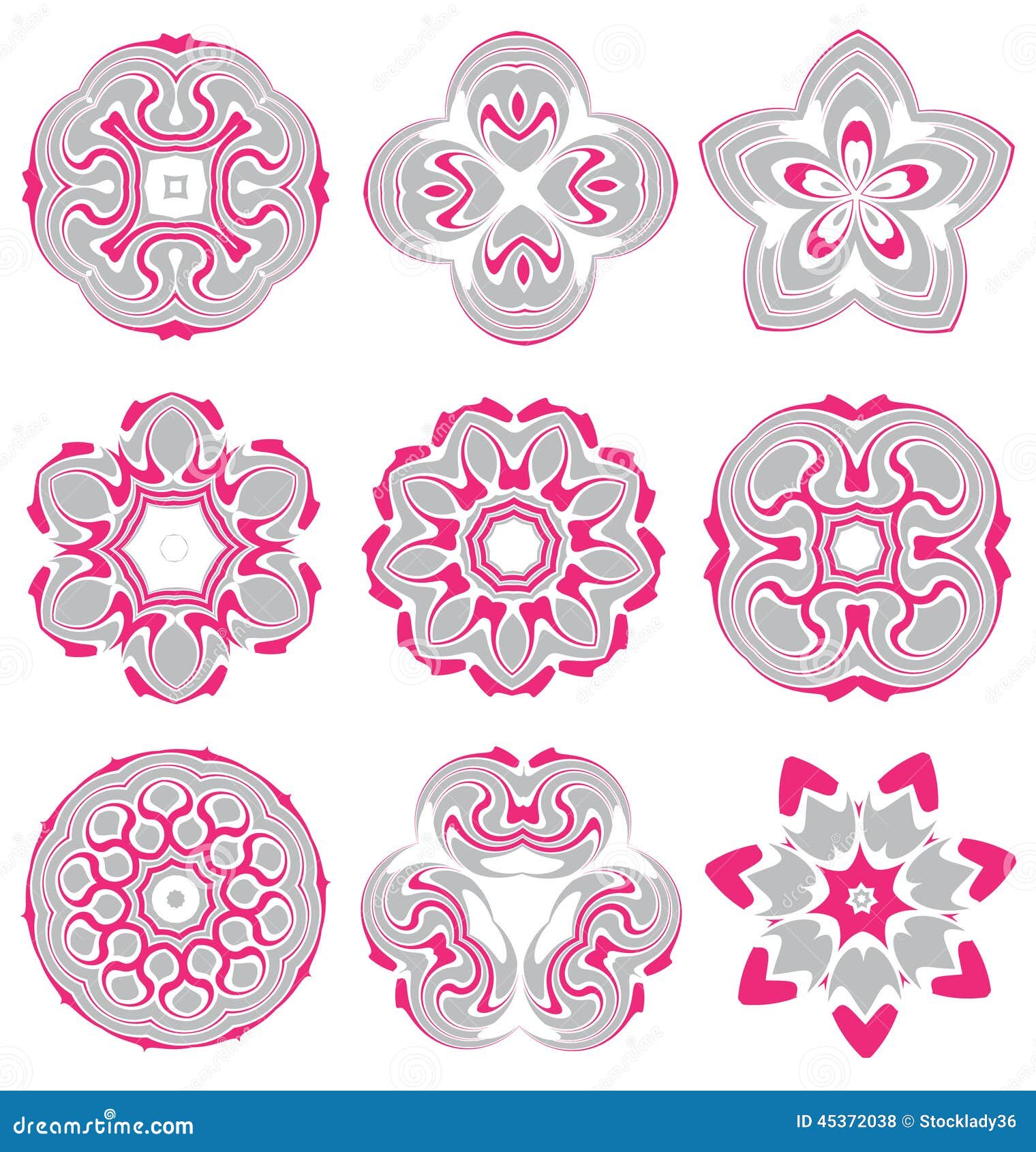 Beautiful Colorful Abstract Flower Elements Stock Vector - Illustration ...