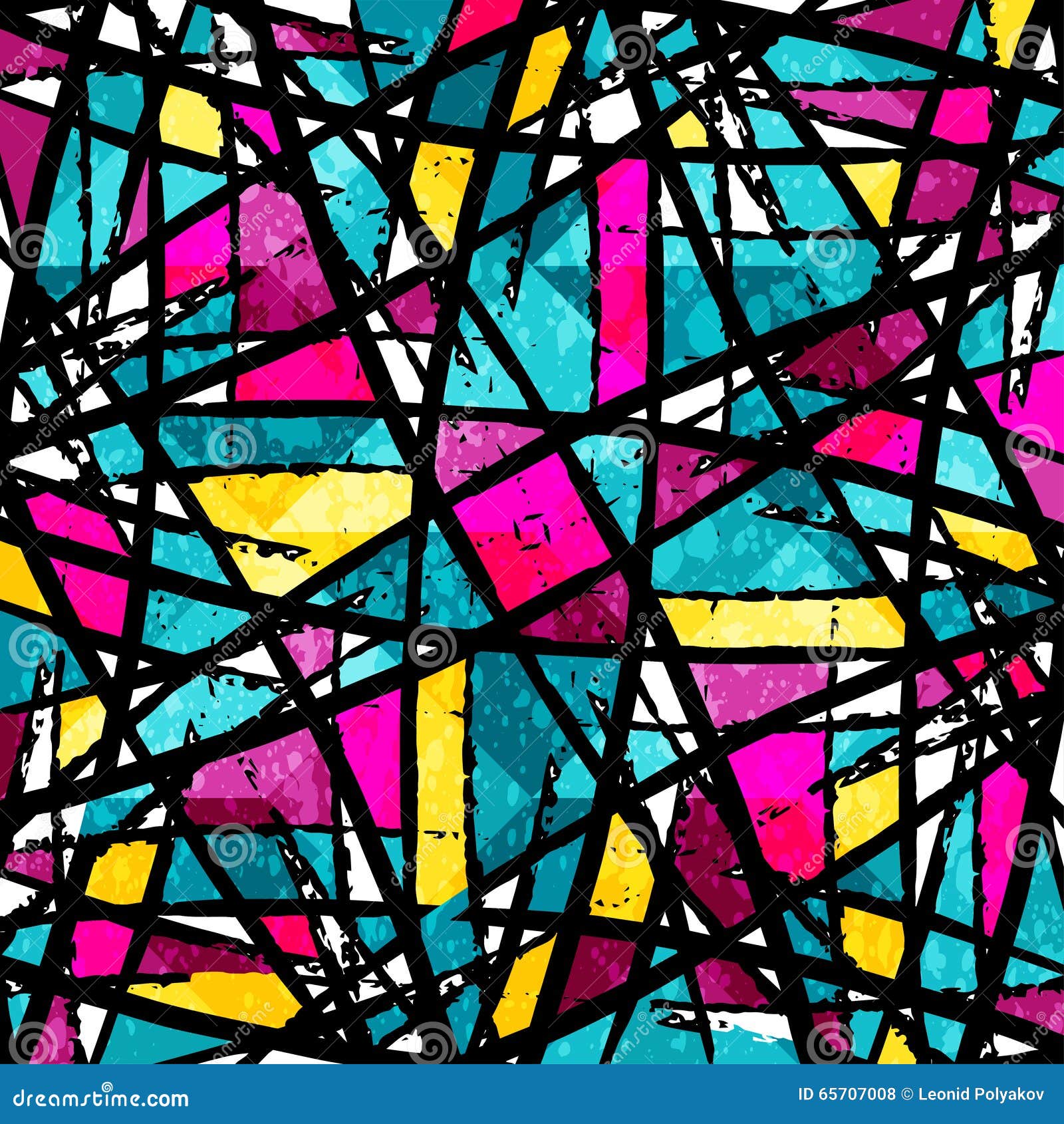 Beautiful Colorful Abstract Graffiti Polygons Vector Illustration Stock ...