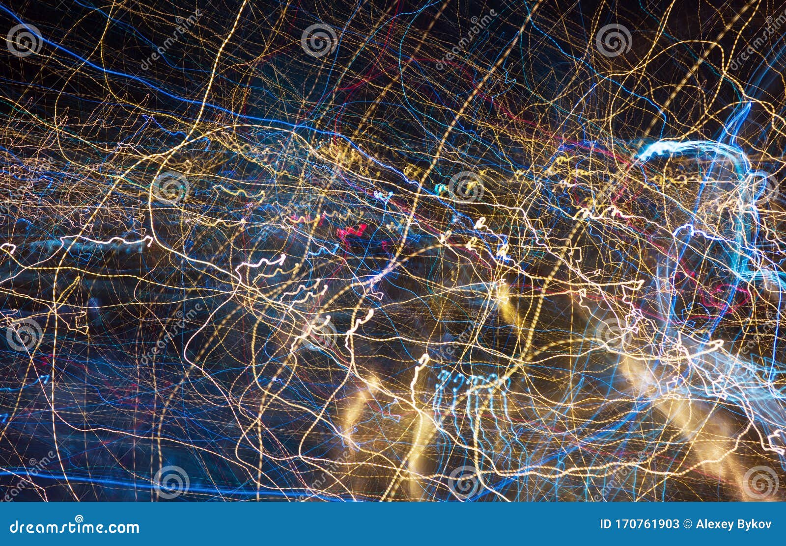 Beautiful Colorful Abstract Light, Electricity Flash in the Night ...