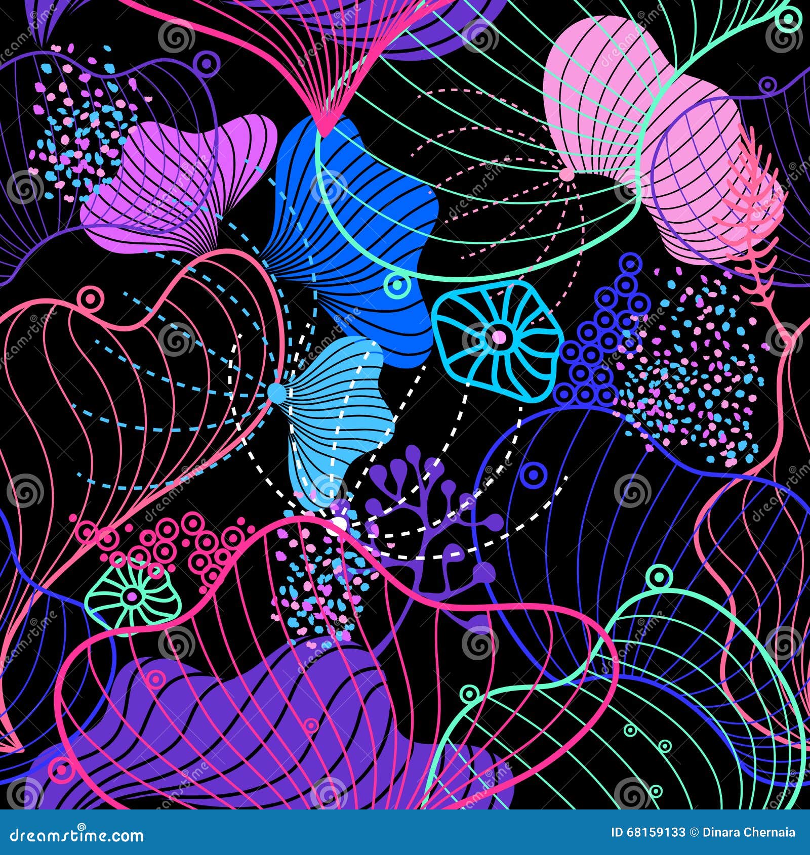 Beautiful Colorful Abstract Seamless Pattern. Background, Texture ...