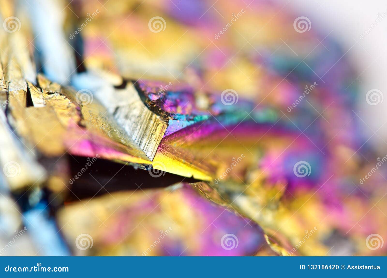 Beautiful Colorful Background of Thin Layer of Titanium on the S Stock ...