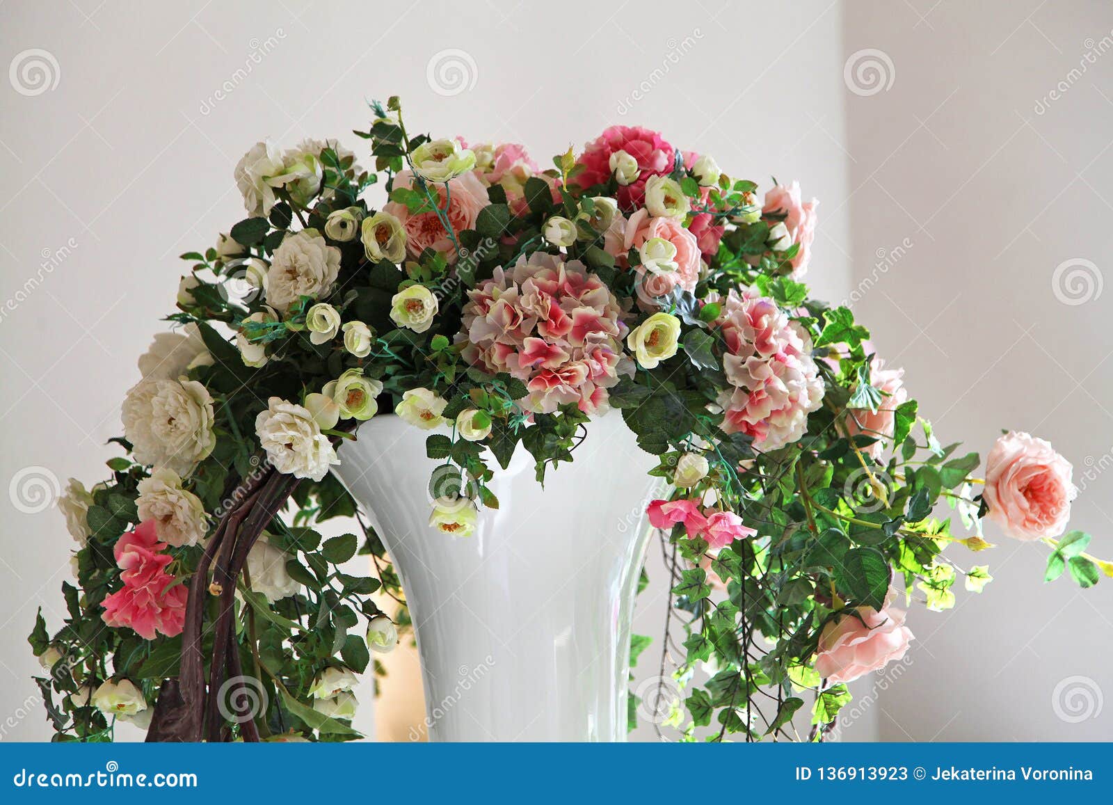 Beautiful and Colorful Composition of Artificial Flowers Stock Image ...