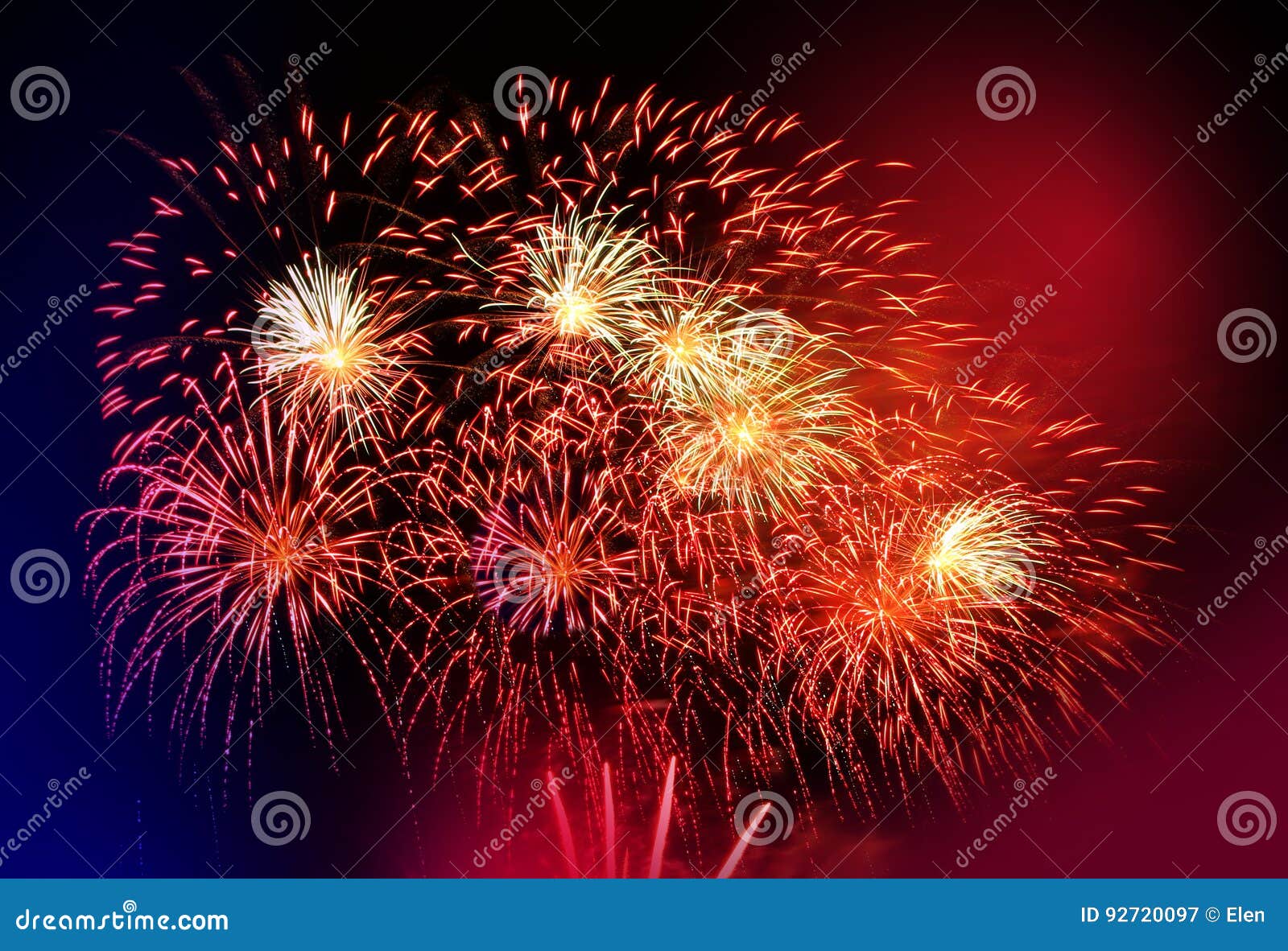 Beautiful red firework stock image. Image of firework - 92720097
