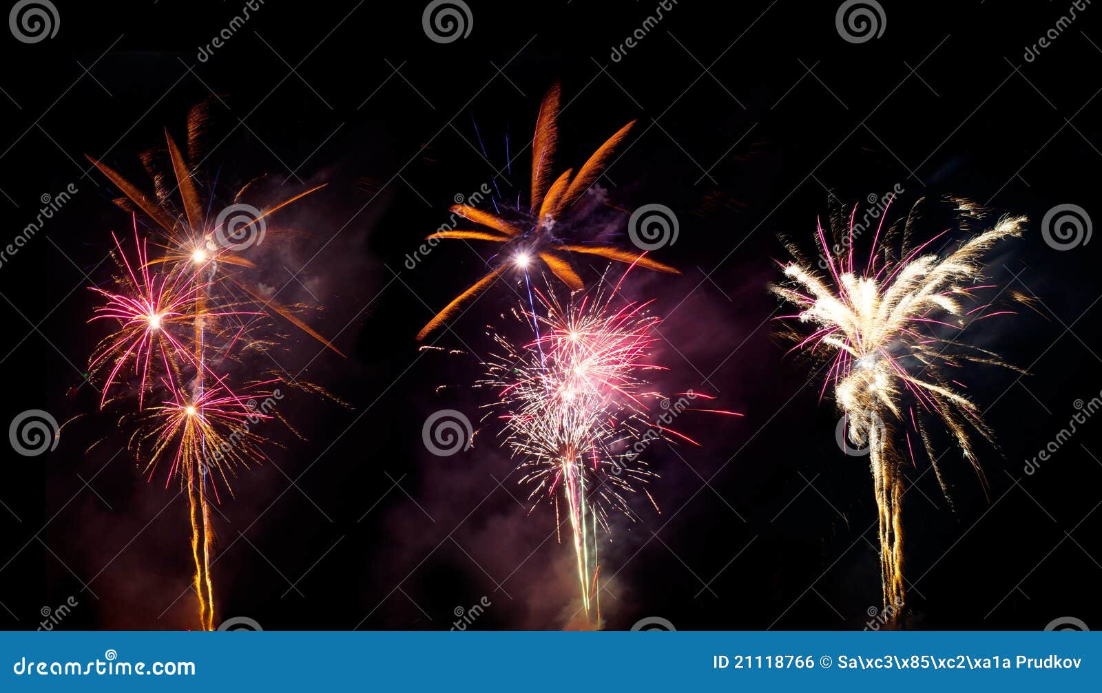 Beautiful Colorful Fireworks Stock Photo - Image of light, shiny: 21118766