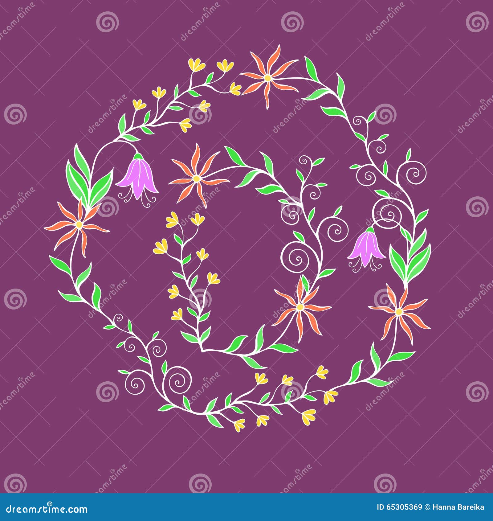 Beautiful Colorful Flower Frame. Vector Image. Stock Vector ...
