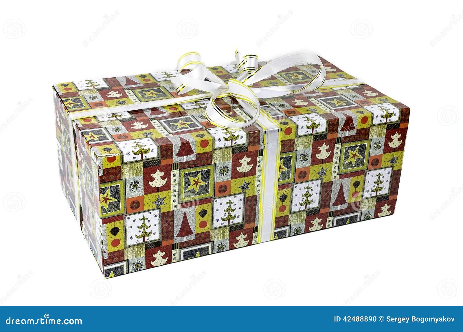 Beautiful Colorful Gift Box with Bows Stock Photo - Image of copy ...