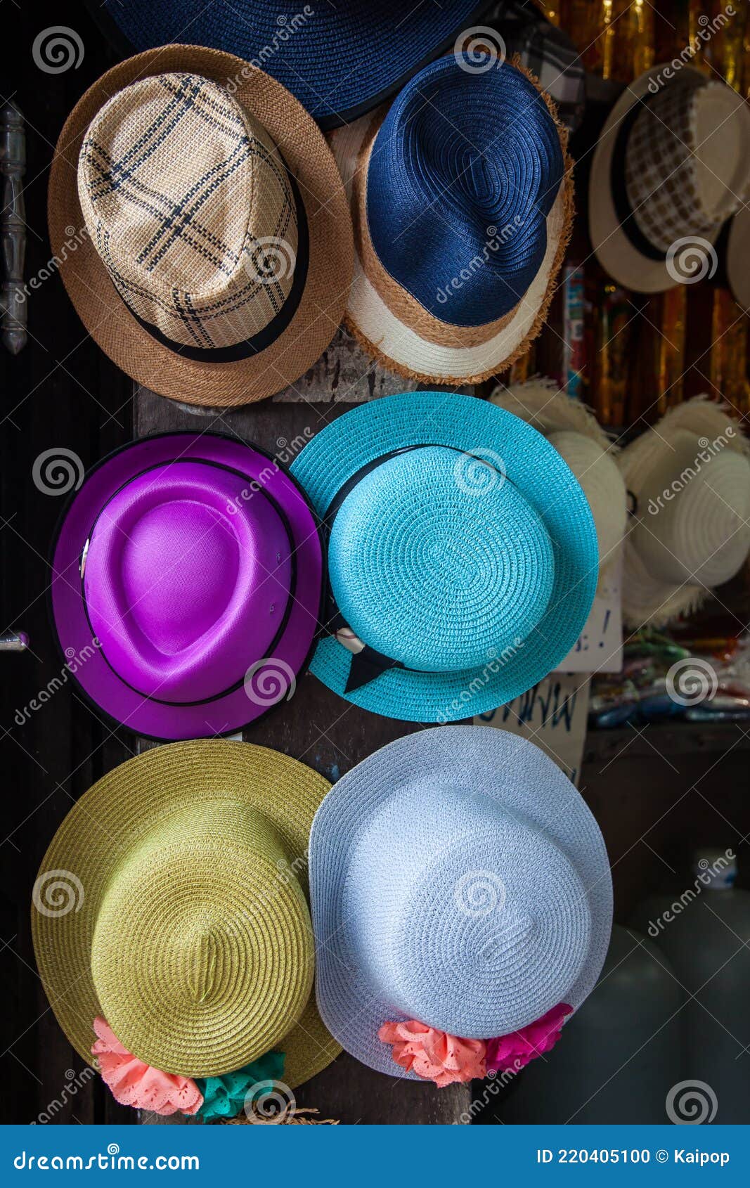 Beautiful Colorful hat stock photo. Image of summer - 220405100