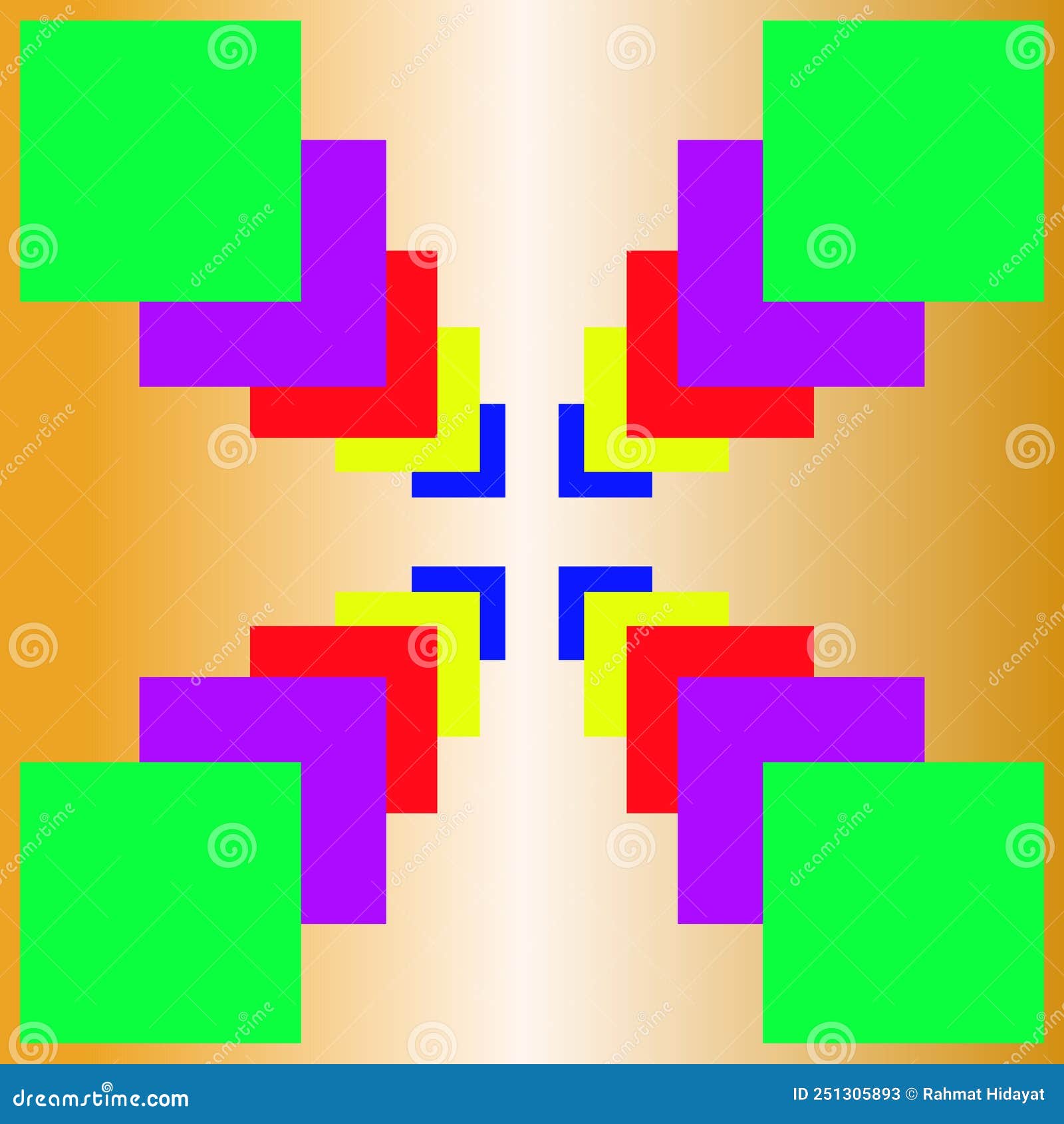 Beautiful Colorful Illustration with Cube Pattern Stock Illustration ...