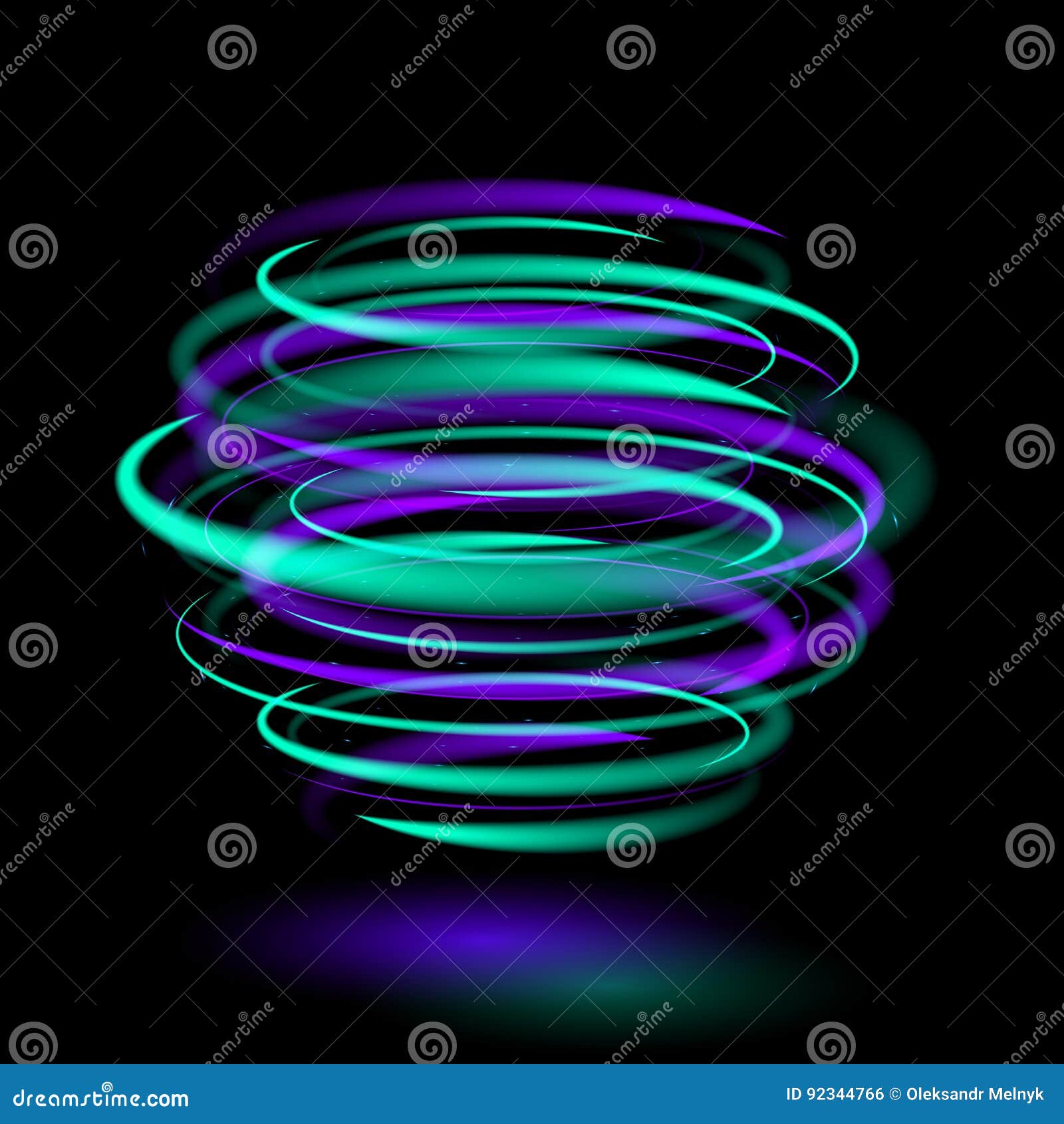 Beautiful Colorful Light Effect of Neon Glow and Flash. Flying Design ...