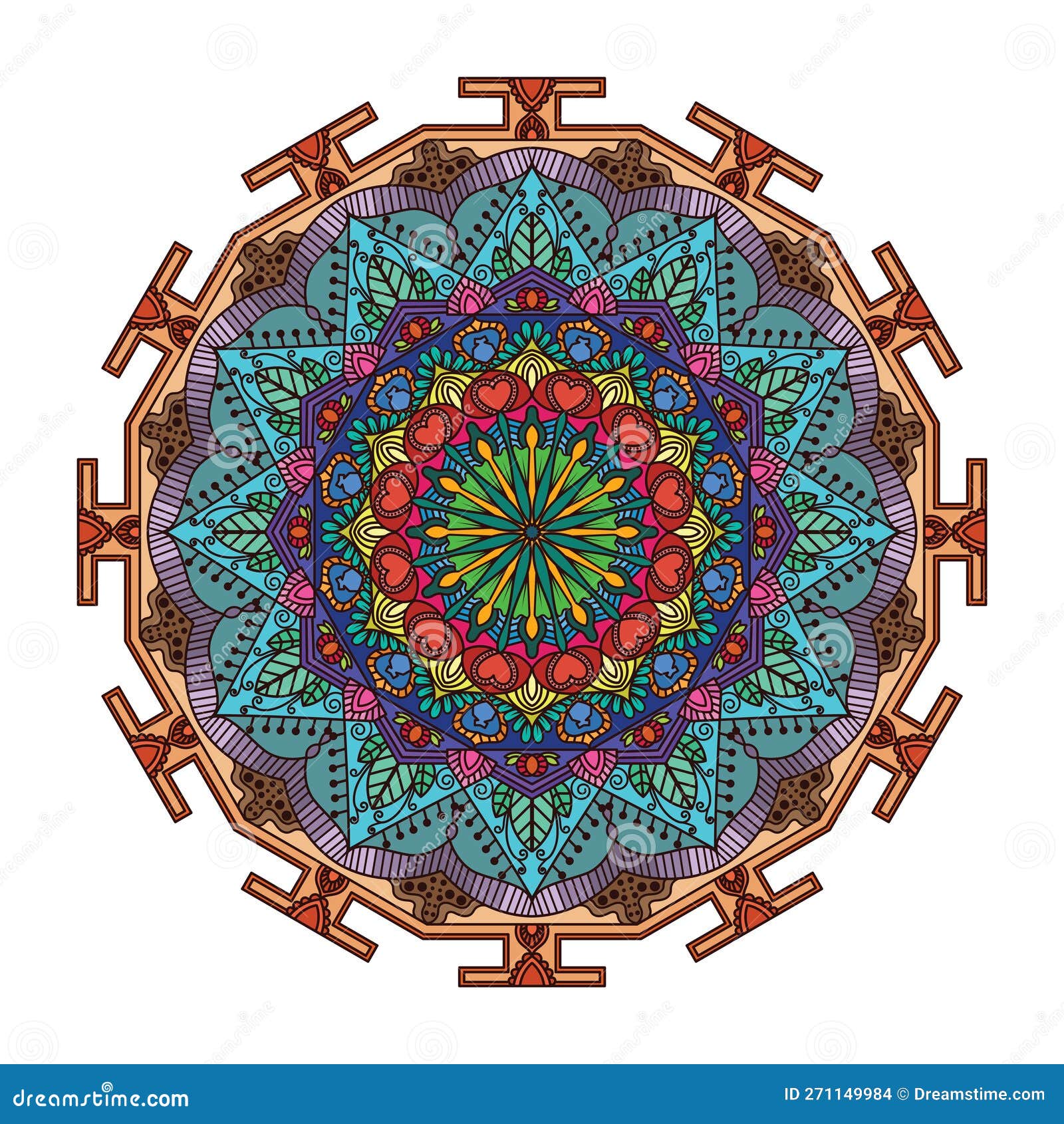 Beautiful Colorful Mandala Pattern Design Stock Vector - Illustration ...