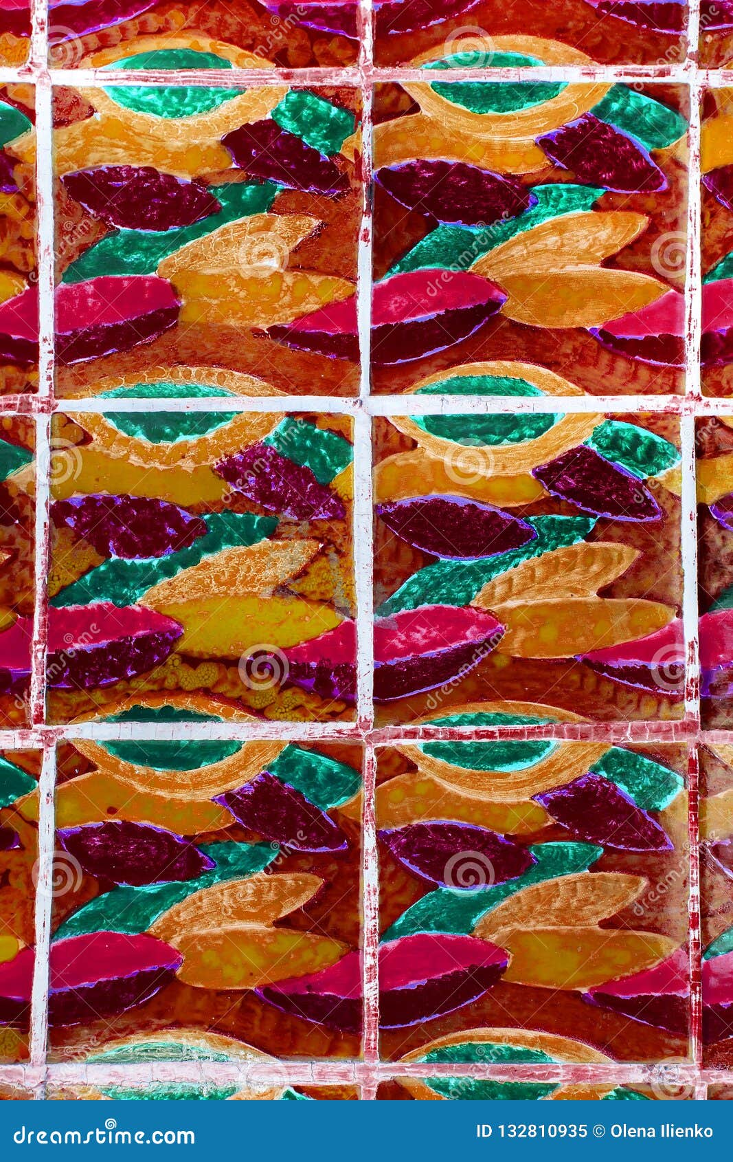 Tiles with flowers stock image. Image of building, ceramic - 132810935