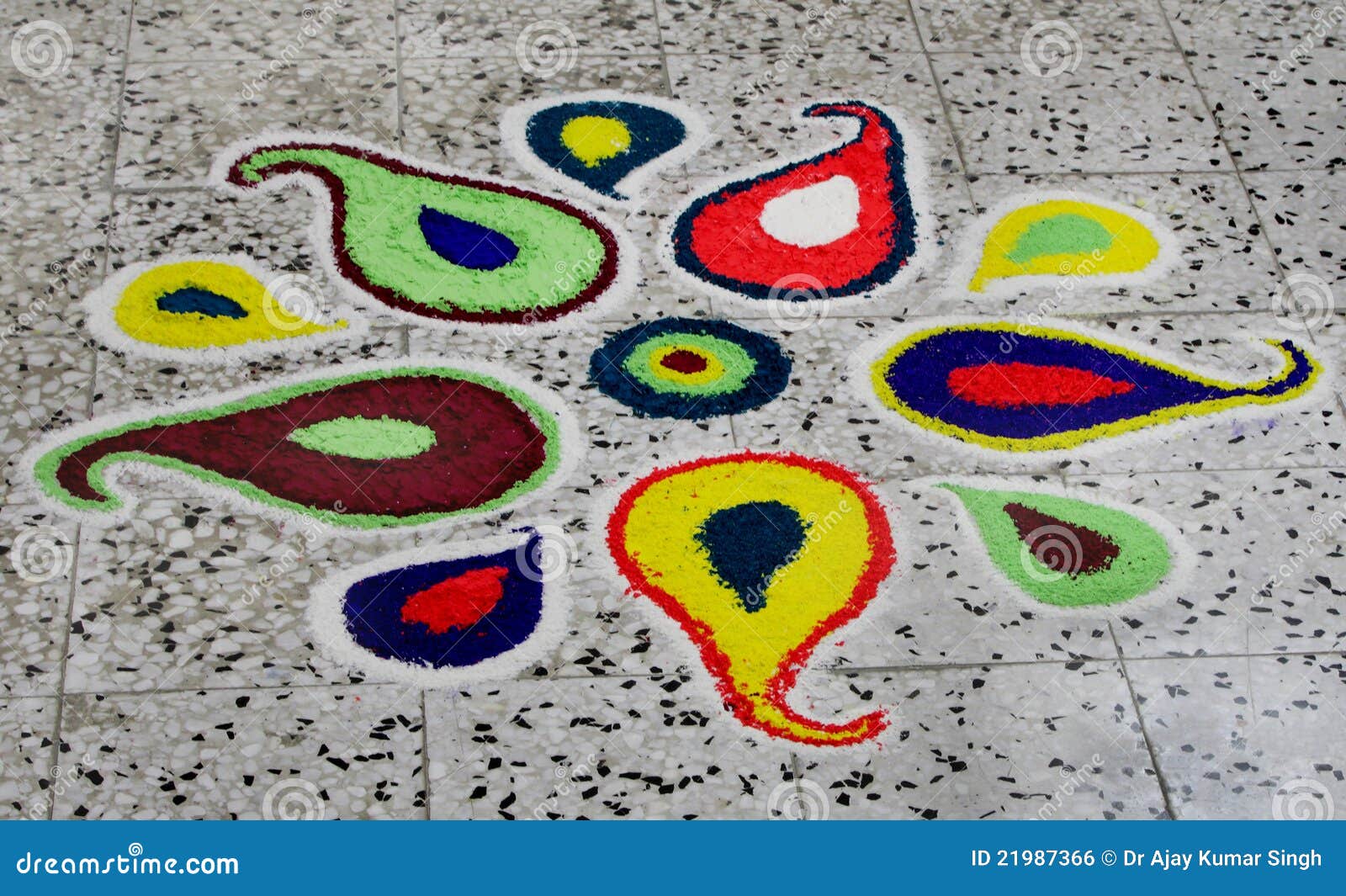 Beautiful colorful rangoli stock photo. Image of hindu - 21987366