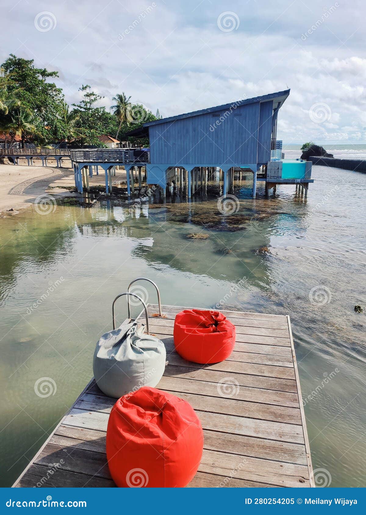 Beautiful and Colorful Seating View at the Beach Stock Image - Image of ...