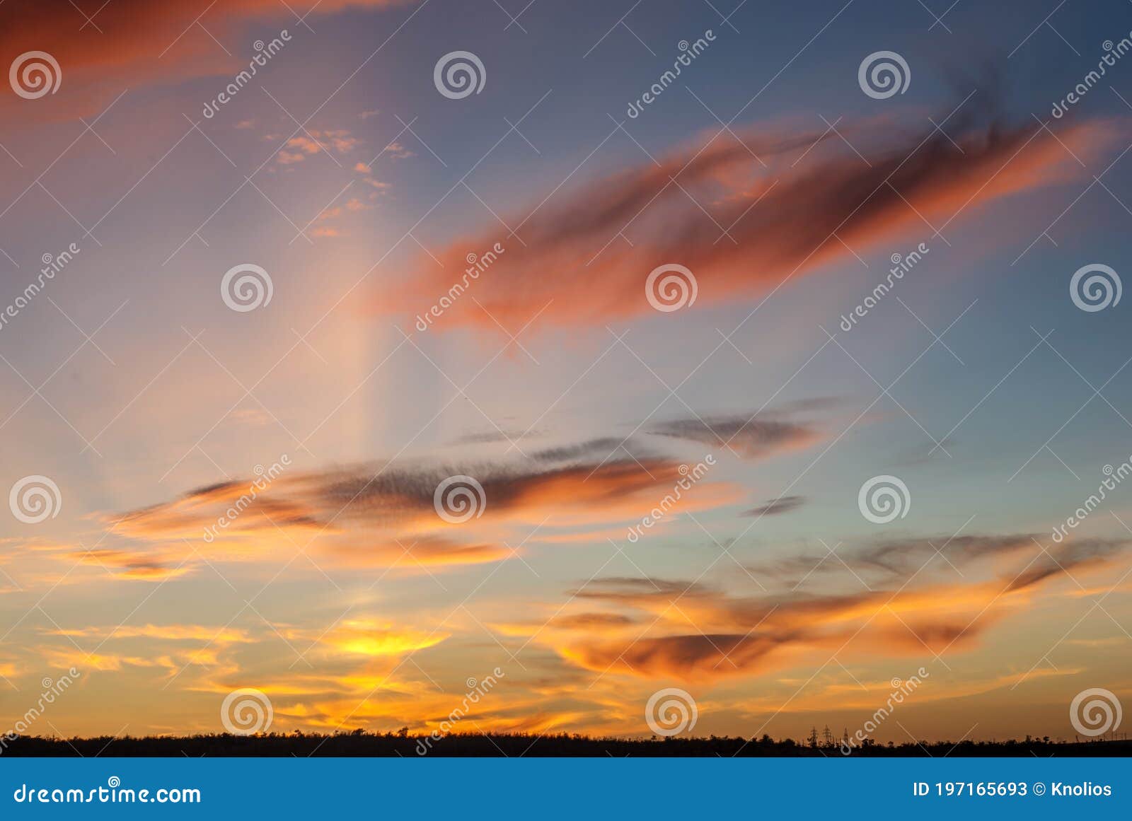 Beautiful Autumn Sky at Sunset Stock Image - Image of sunrise, gold ...