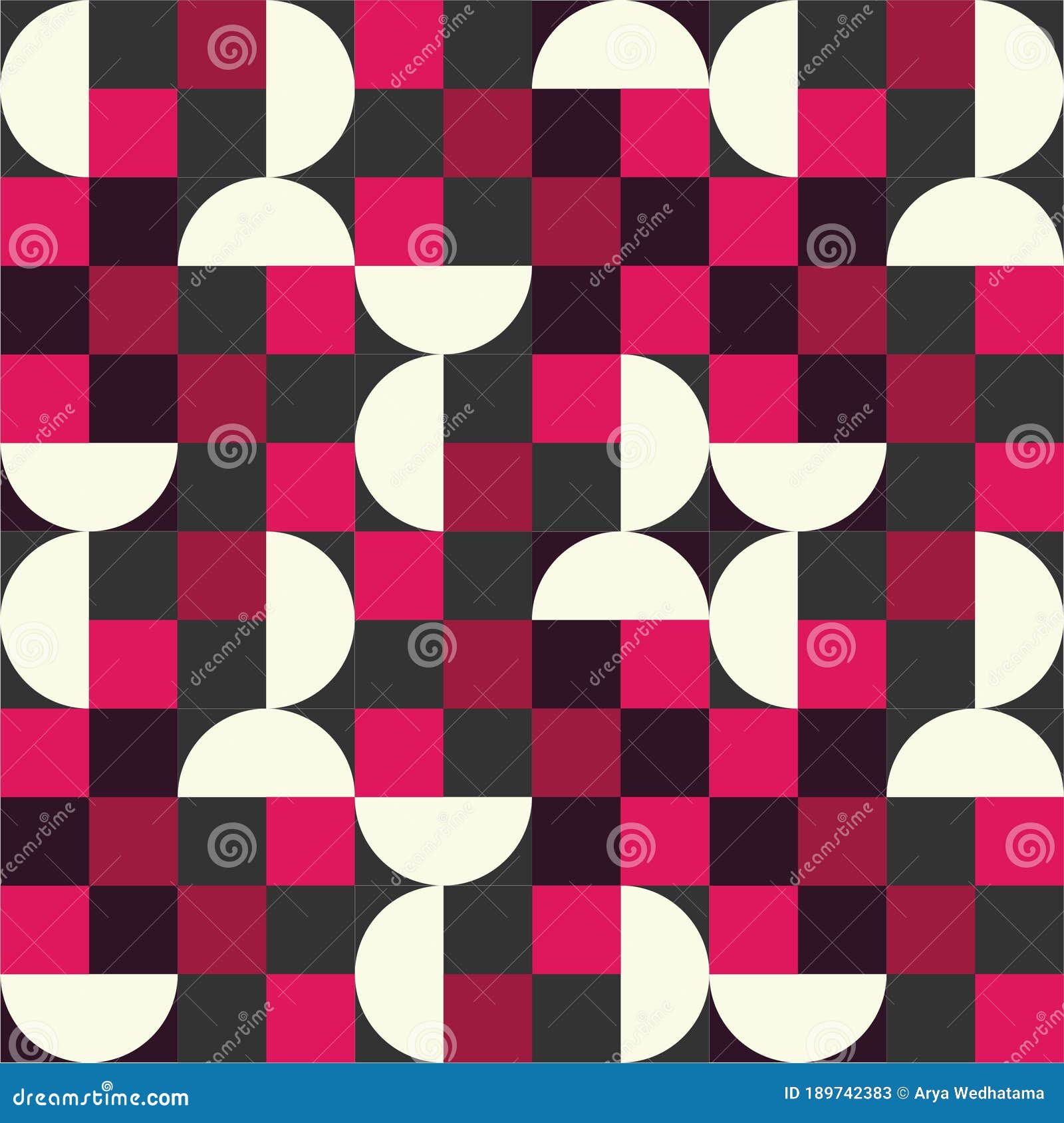 Beautiful of Colorful Square and Semi Circle, Repeated, Abstract ...