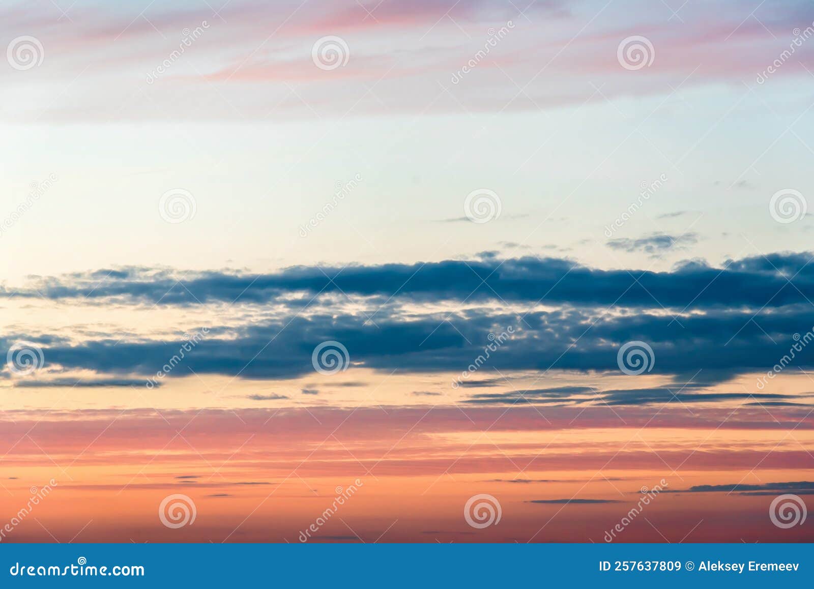 Beautiful Colorful Sunset Sky with Clouds Stock Image - Image of autumn ...